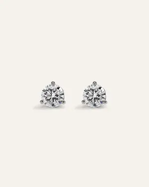 Quince 14k Gold Lab Grown Diamond Martini Studs 2ctw - White Gold