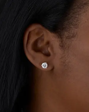Quince 14k Gold Lab Grown Diamond Martini Studs 2ctw - White Gold