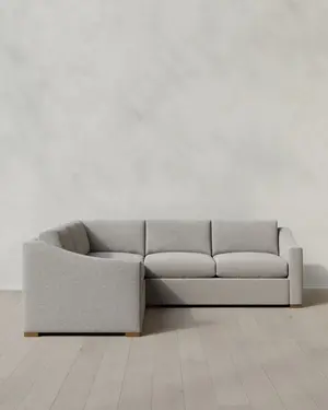 Quince Hollis Slope Arm L Sectional - Fog