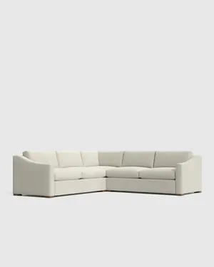 Quince Hollis Slope Arm L Sectional - Ivory