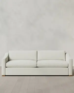 Quince Hollis Slope Arm Sofa Ivory