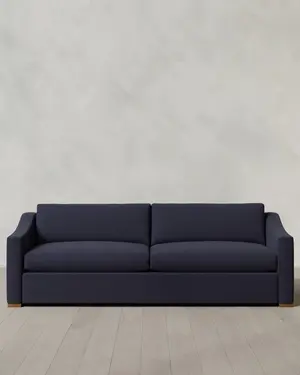 Quince Hollis Slope Arm Sofa Navy