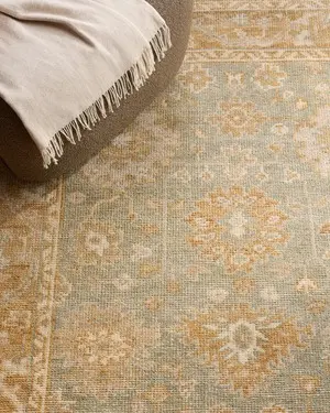 Quince Grayson Hand-knotted Wool Rug - Green