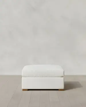 Quince Hollis Slope Arm Ottoman - Marshmallow
