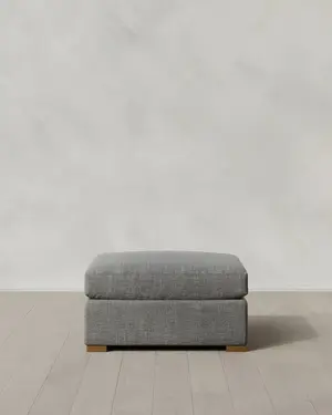 Quince Hollis Slope Arm Ottoman - Slate