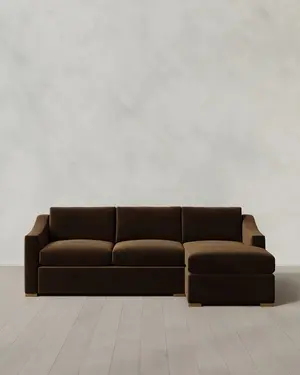Quince Hollis Slope Arm Chaise Sectional - Java
