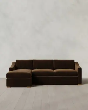 Quince Hollis Slope Arm Chaise Sectional - Java