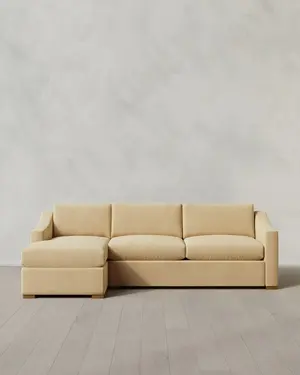 Quince Hollis Slope Arm Chaise Sectional Linen