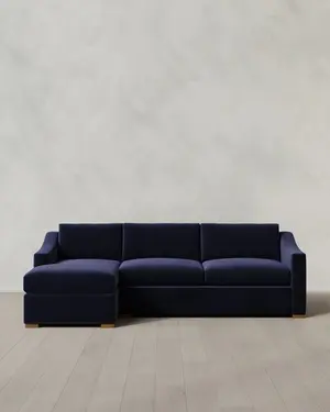 Quince Hollis Slope Arm Chaise Sectional - Midnight