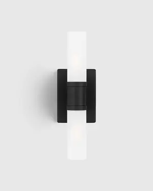 Quince Cuff Glass Vanity Sconce - Black
