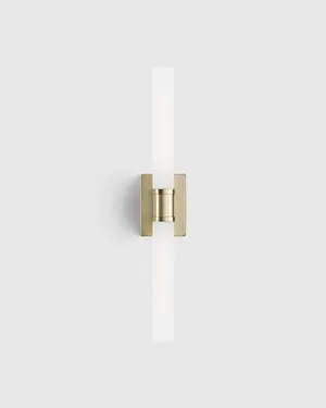 Quince Cuff Glass Vanity Sconce - Brass