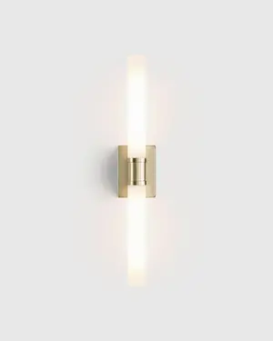 Quince Cuff Glass Vanity Sconce - Brass