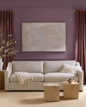 Quince Hollis Slope Arm Sofa In Performance Chenille Linen Blend - Eggshell