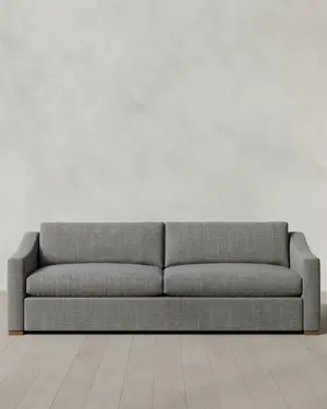Quince Hollis Slope Arm Sofa In Performance Chenille Linen Blend Slate