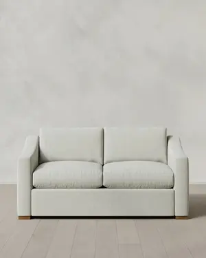 Quince Hollis Slope Arm Sofa In Performance Chenille Linen Blend - Sorrell