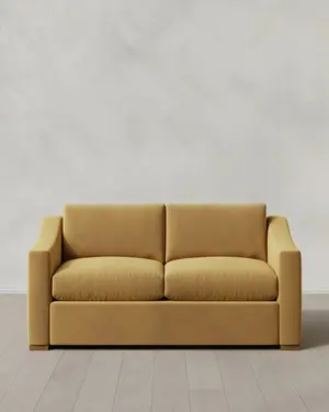 Quince Hollis Slope Arm Sofa Caramel
