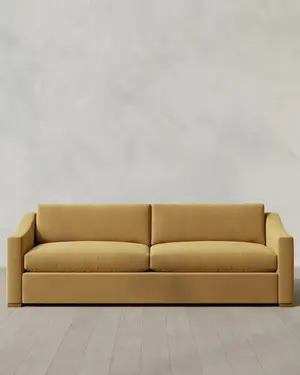 Quince Hollis Slope Arm Sofa Caramel