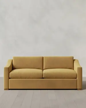 Quince Hollis Slope Arm Sofa - Caramel