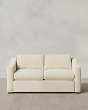 Quince Hollis Slope Arm Sofa Ivory