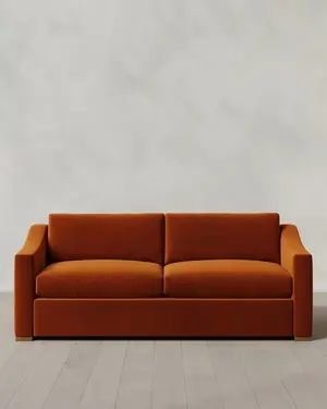 Quince Hollis Slope Arm Sofa - Rust