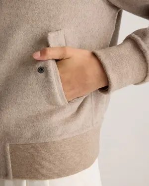 Quince Double-faced Merino Wool Bomber Jacket - Oat
