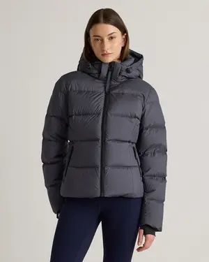 cinched waist puffer jackets