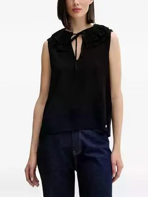 PEDRO DEL HIERRO Ruffled-neck Blouse