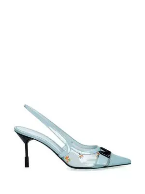 MSGM Floral Buckle Pumps