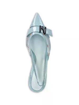 MSGM Floral Buckle Pumps