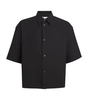 Studio Nicholson Matelassé Boxy Sanko Shirt - Black