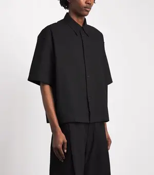 Studio Nicholson Matelassé Boxy Sanko Shirt - Black