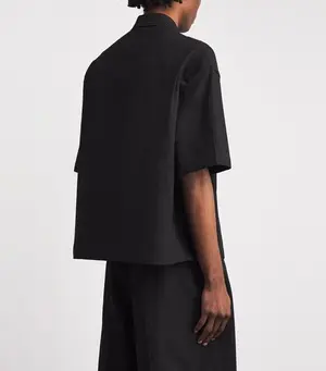 Studio Nicholson Matelassé Boxy Sanko Shirt - Black