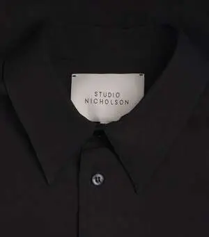 Studio Nicholson Matelassé Boxy Sanko Shirt - Black
