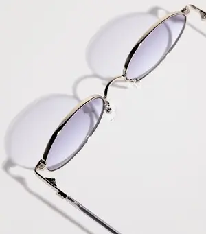 Le Specs Icicle Oval Sunglasses - Silver