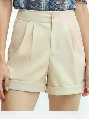 MORGAN Pleated Cuffed Shorts