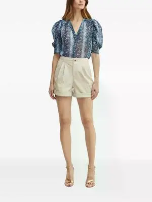 MORGAN Pleated Cuffed Shorts