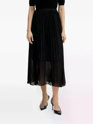 MORGAN Pleated Embellished Midi Skirt