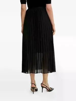 MORGAN Pleated Embellished Midi Skirt
