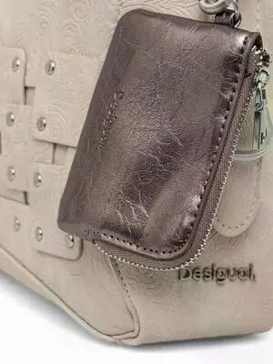 Desigual Embossed Studded Shoulder Bag