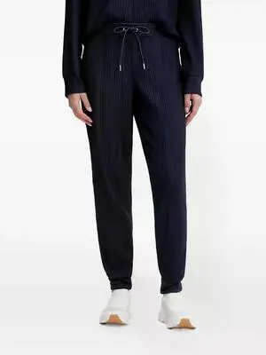 Dkny Ribbed-knit Track Pants - Blue