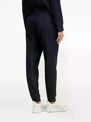 Dkny Ribbed-knit Track Pants - Blue
