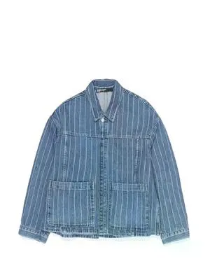 Bimba Y Lola Striped Denim Jacket - Blue