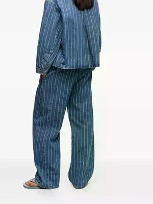Bimba Y Lola Striped Denim Jacket - Blue