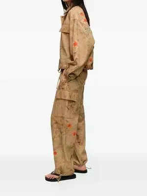 Bimba Y Lola Floral Print Jacket - Neutrals