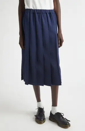 Comme Des Garçons Pleated Jersey Midi Skirt