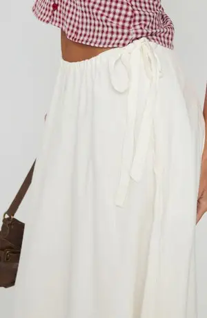 Princess Polly Side Tie Midi Skirt