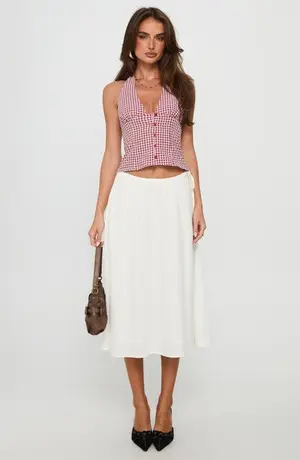 Princess Polly Side Tie Midi Skirt