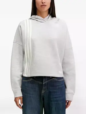 Adidas Three-stripe Cropped Hoodie