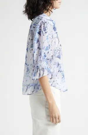 Cinq À Sept Fiona Floral Button-up Top