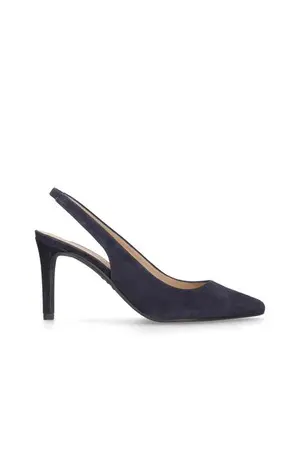 MASCARO Suede Pointed Toe Slingback - Blue